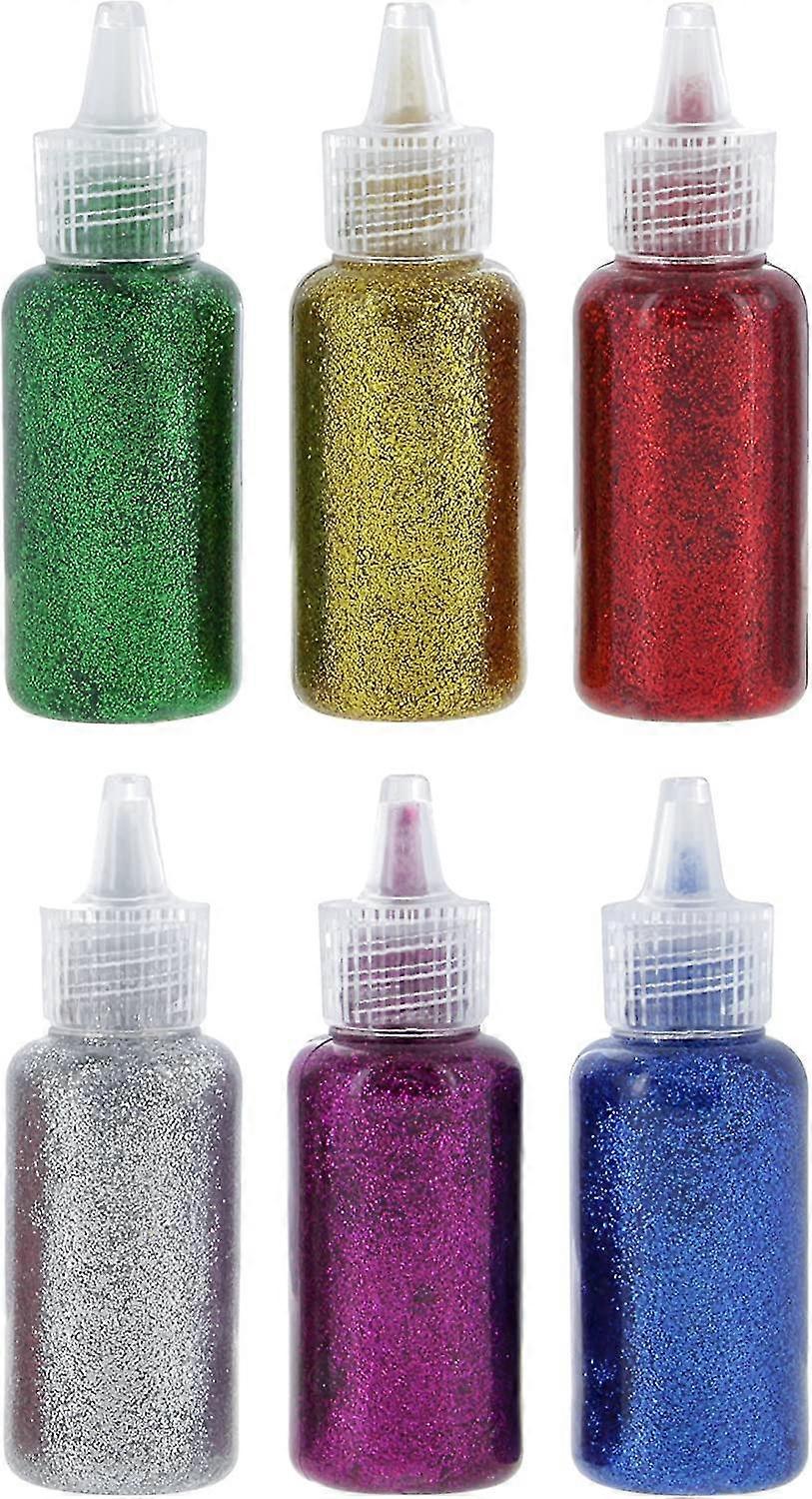 20 Ml Glitter Glue In Bright Classic Colors: Gold, Silver, Red, Green ...