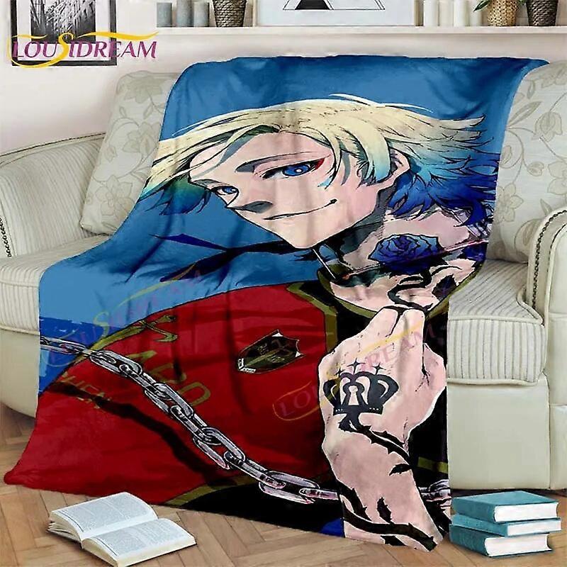 Manta de candado azul anime 3D manta de franela de dibujos animados ...