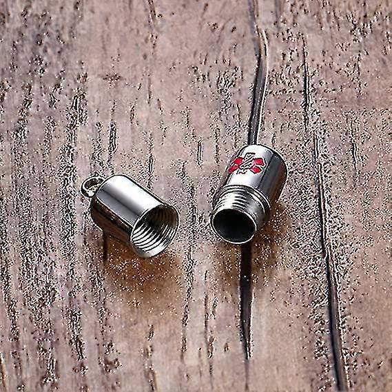 Fashion Pill Box Capsule Pendant Necklace Stainless Steel, 20 Inch ...