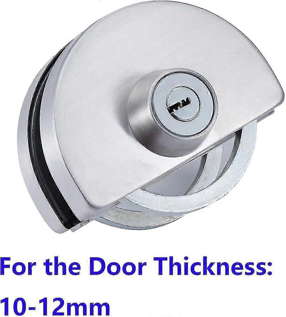 No Drilling Stainless Steel Glass Door Lock Double Glass Door Lock ...