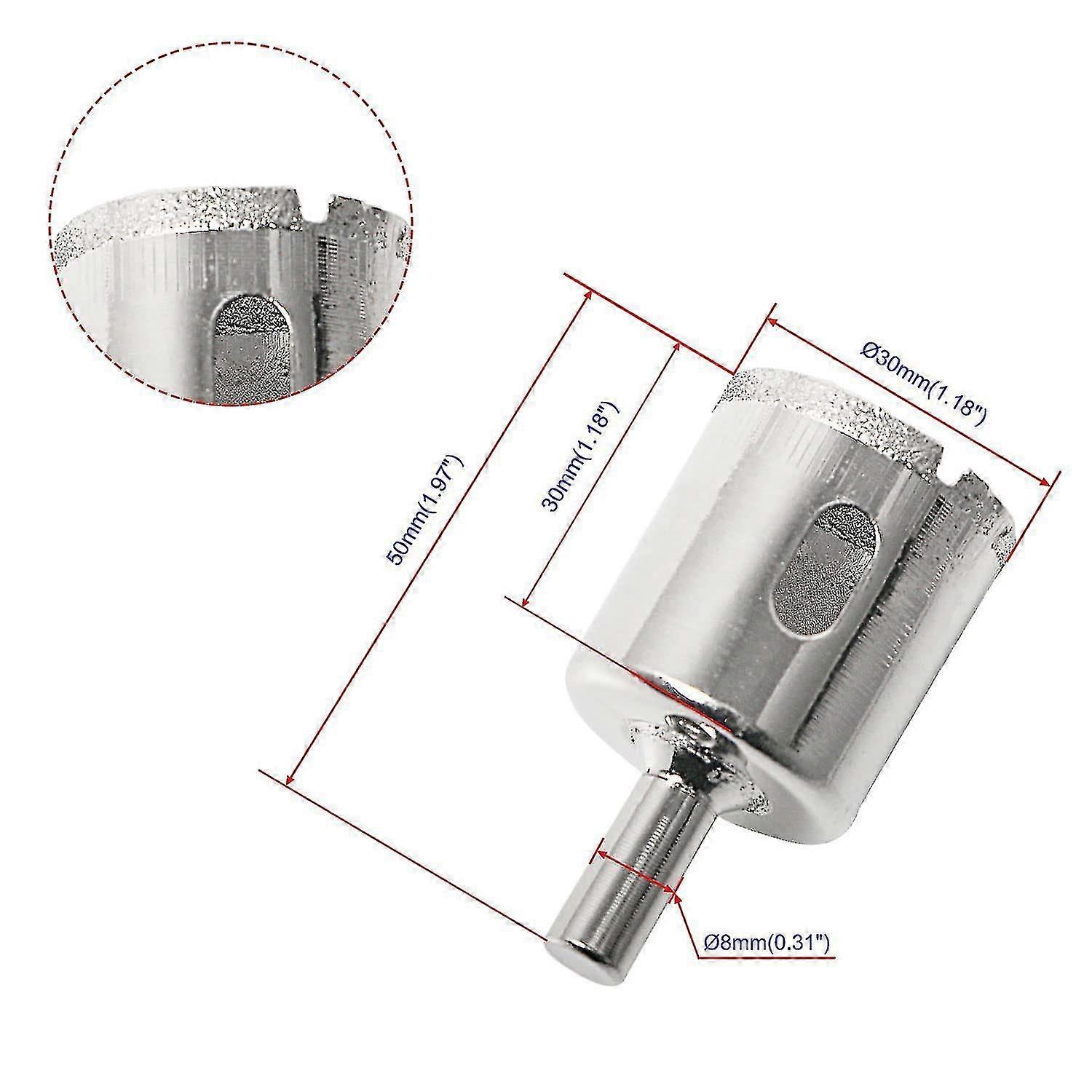 1pcs Cutting Diameter 30mm(1-3/16") Diamond Drill Bits,hollow Drill ...