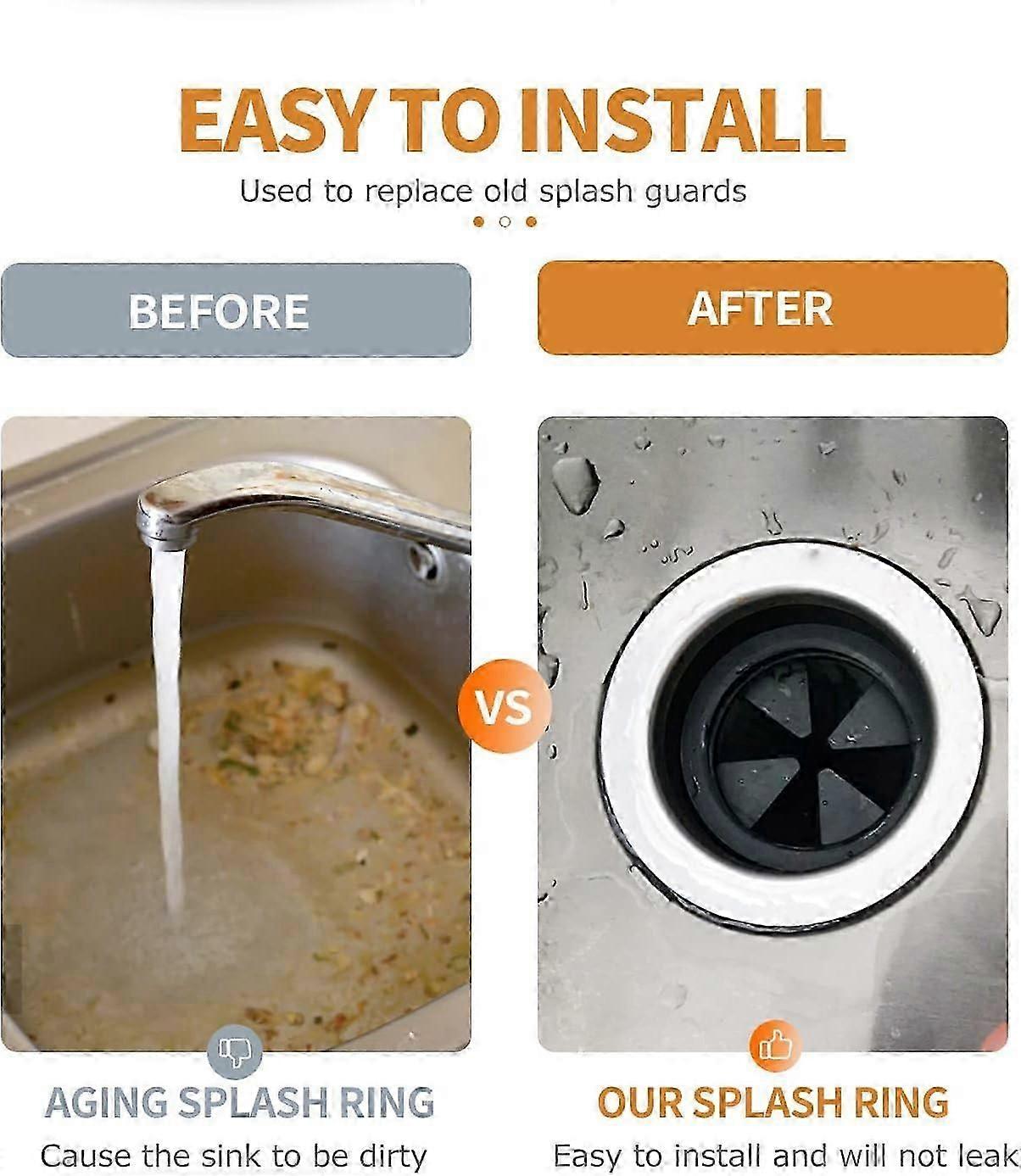 Garbage Disposal Splash Guard, 2-Pack Upgraded EPDM Rubber for ...