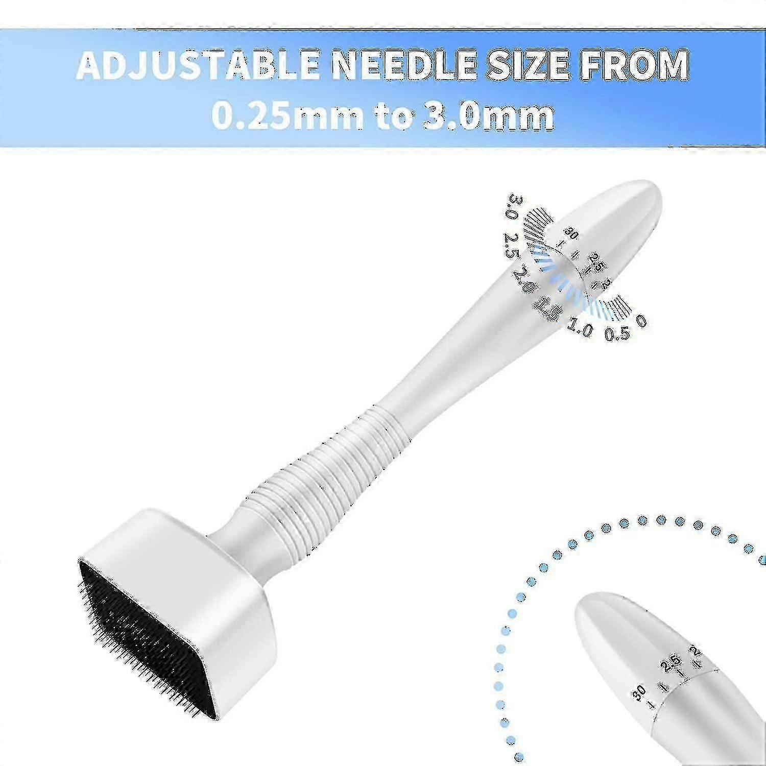 Adjustable Microneedle Derma Stamp - Face Skin Repair, Hair Growth ...