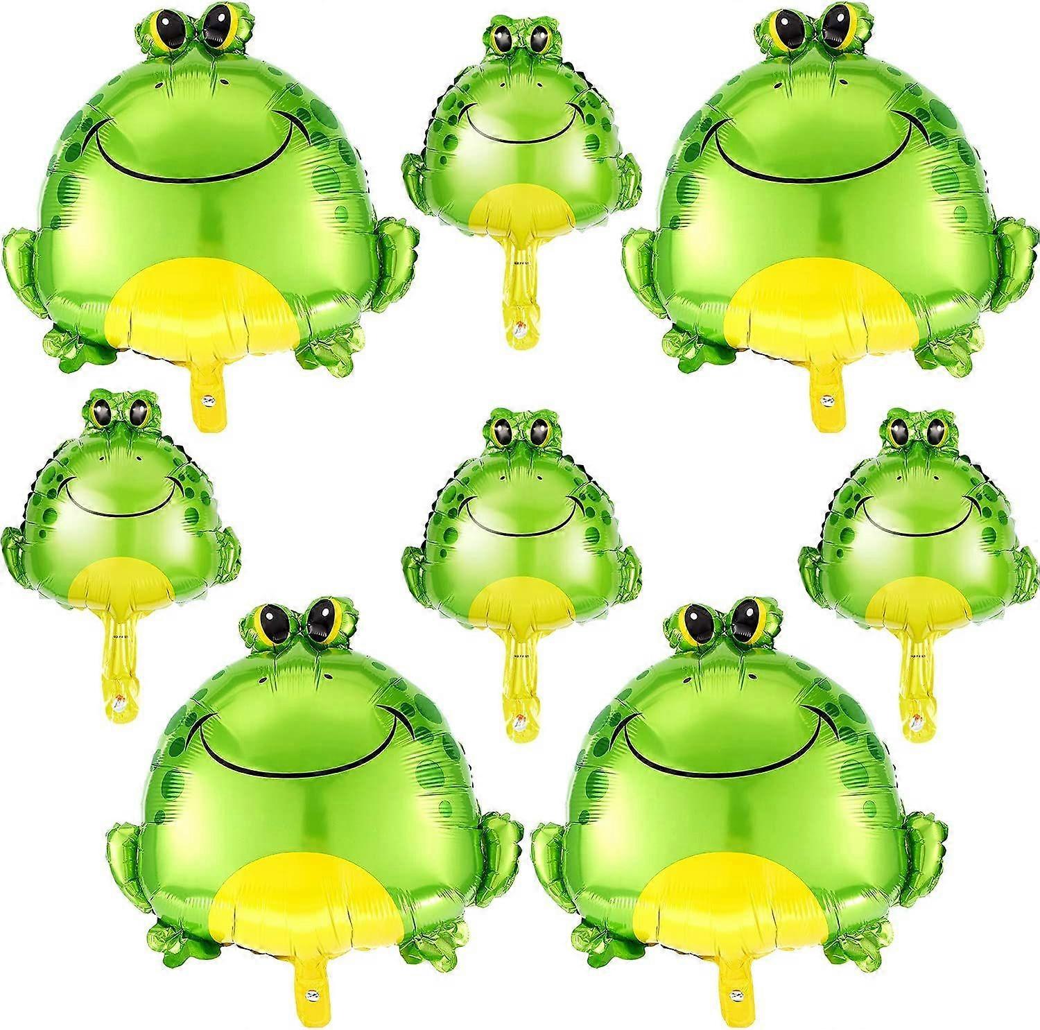 8 Pieces Frog Foil Balloons Include 4 Large Inflatable Air Balloon and ...