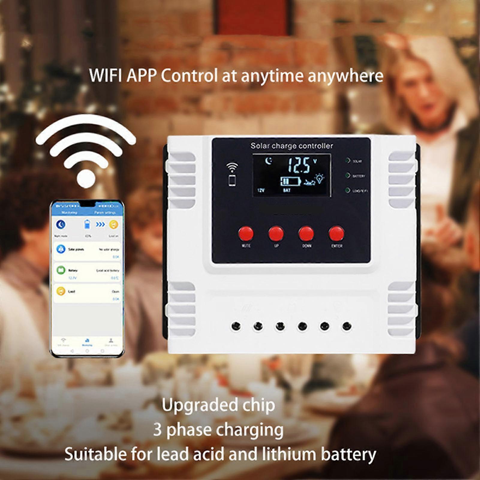 PWM Intelligent Solar Charges Controller Mobilephone App Control Real ...