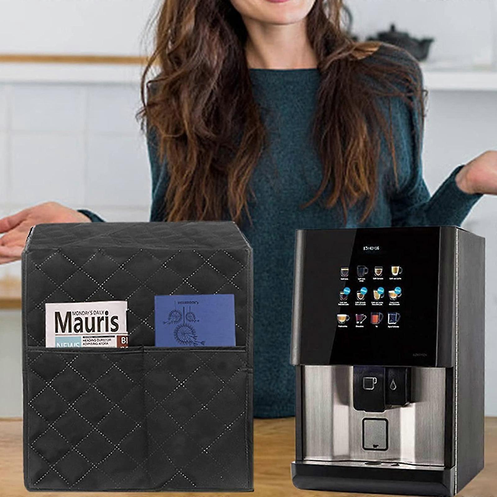 Coffee Machine Cover with Storage Pocket Home Kitchen Coffee Maker Dust ...