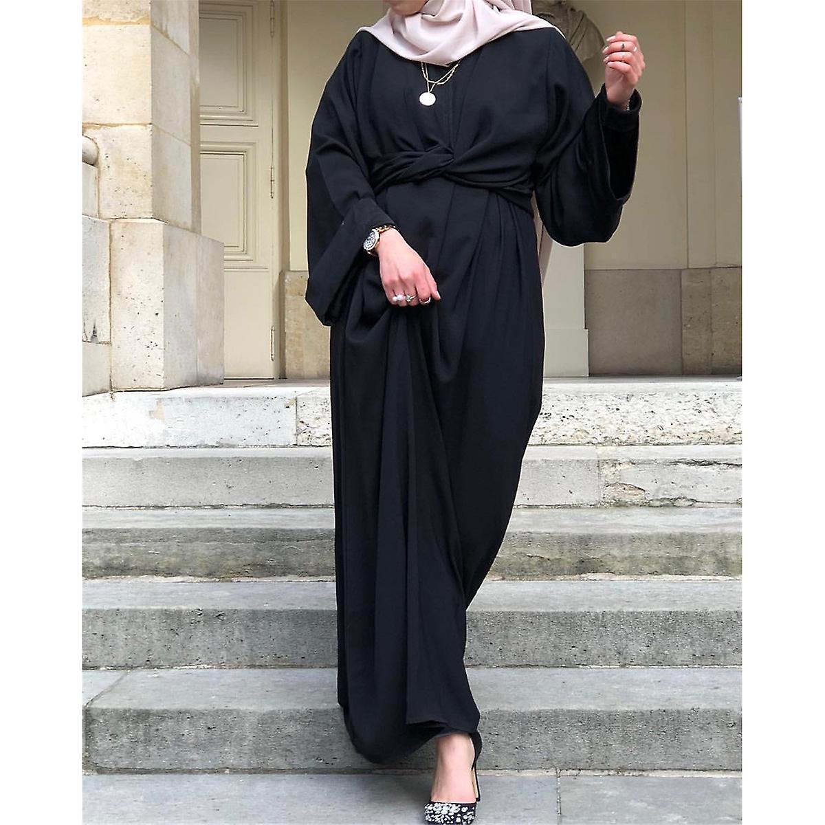 Muslim Long Dress Women Turkey Abaya Dubai Eid Hijab Robe Bing Swing Ramadan Islamic Clothing ...