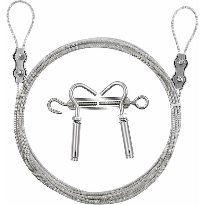 3m Φ3mm PVC coated stainless steel cable with cable tensioner for ...