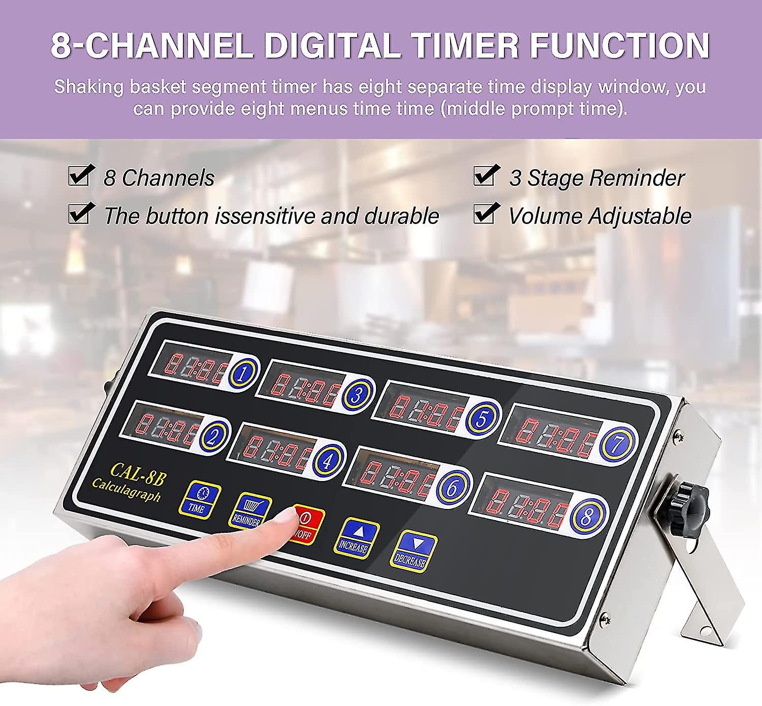 Commercial Kitchen Timers - 8-channel Digital Timer For Cooking And ...