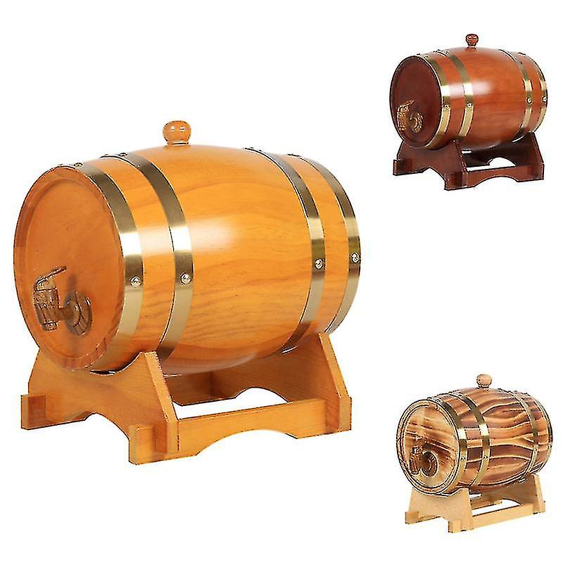 Oak Barrel, 1.5 L / 3 L Oak Storage Barrel Built-in Foil Liner To Store ...
