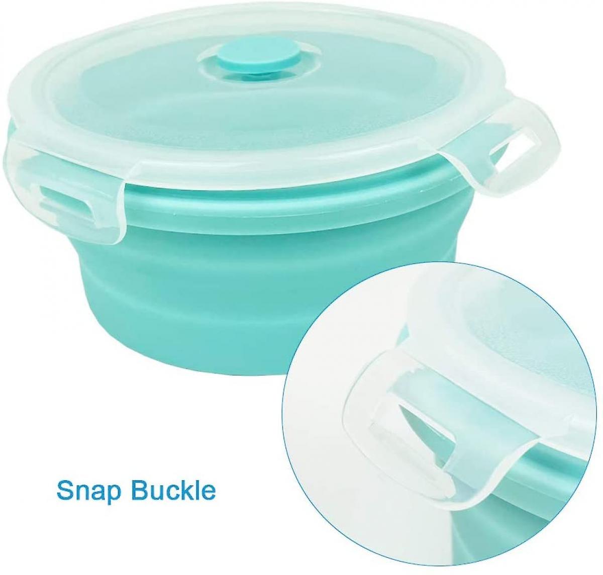 Veeki Silicone Collapsible Food Storage Containers-Prep/Storage Bowls ...