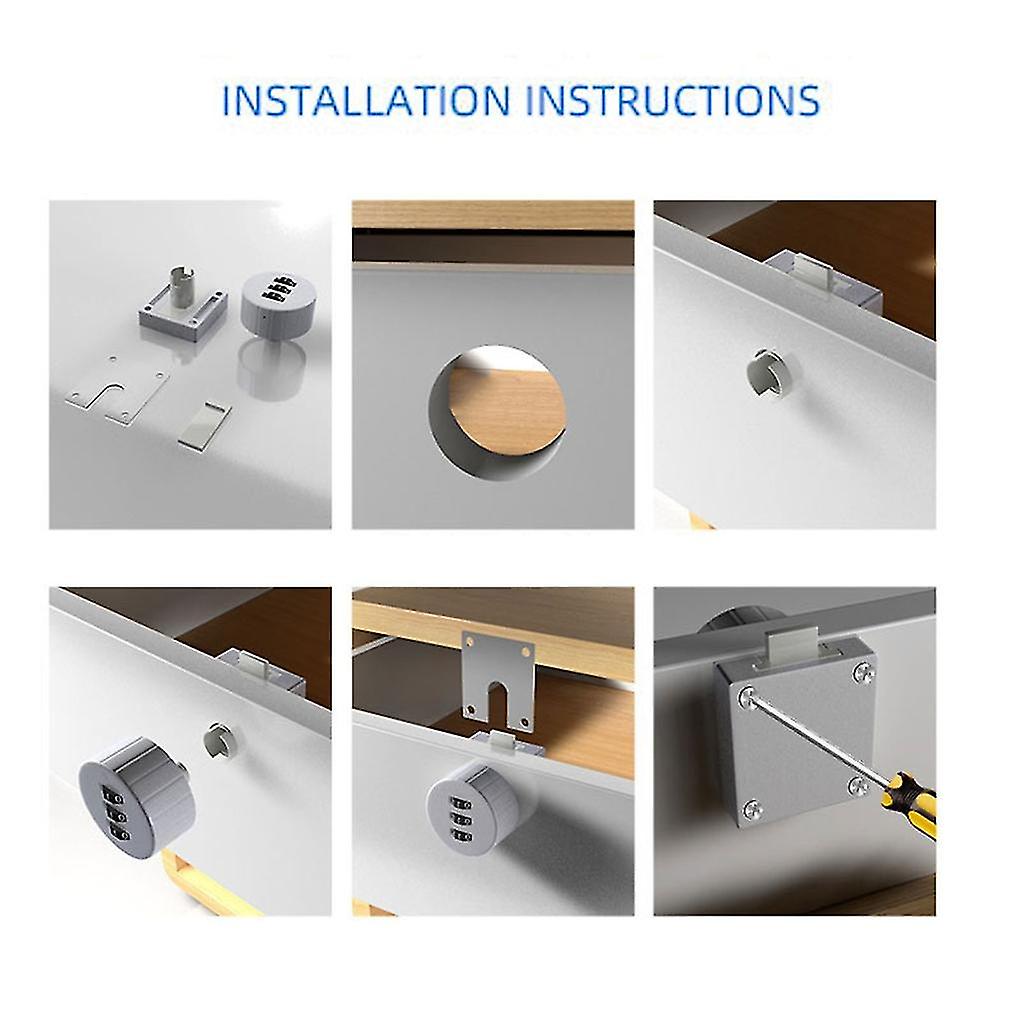 3-digit Combination Cam Lock Keyless Drawer File Cabinet Mechanical ...