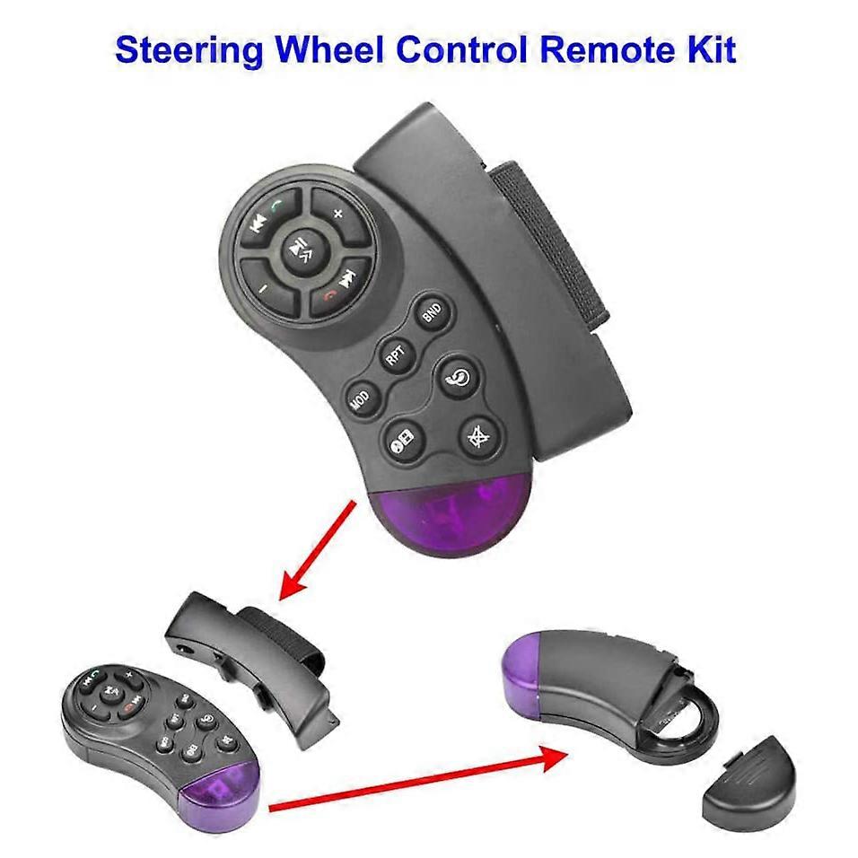 Universal Steering Wheel Wireless Remote Control 11 Buttons for Car CD ...
