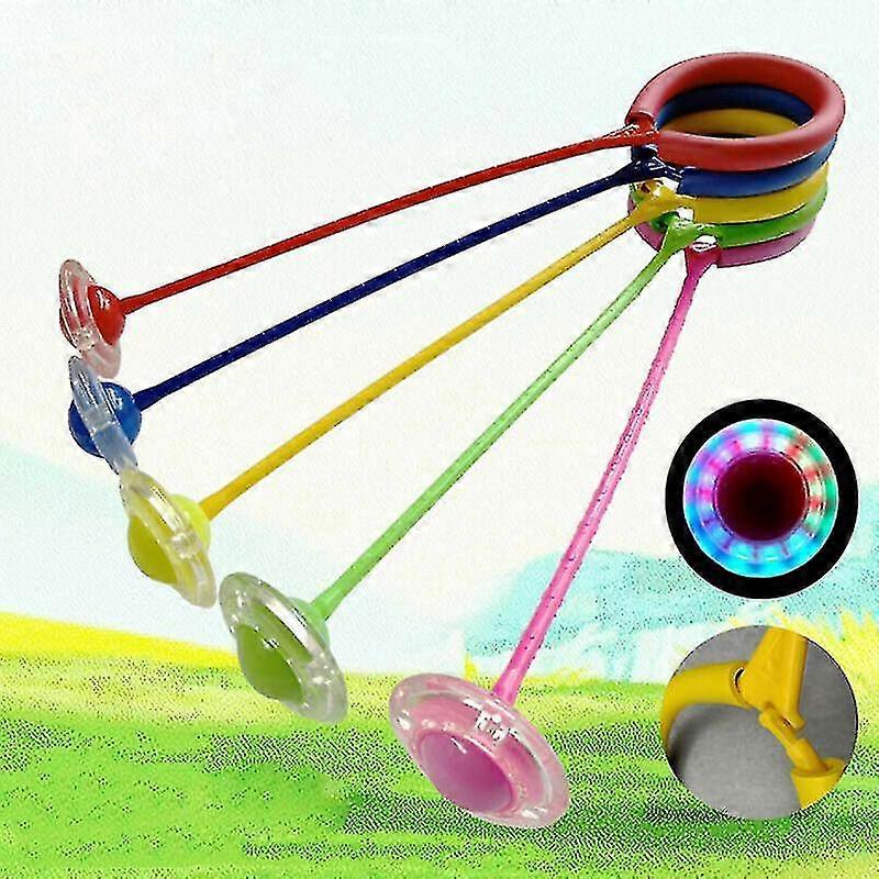 Kids Led Flashing Skip Ball Ring Ankle Jump Ropes Exercise Skipping Fun ...