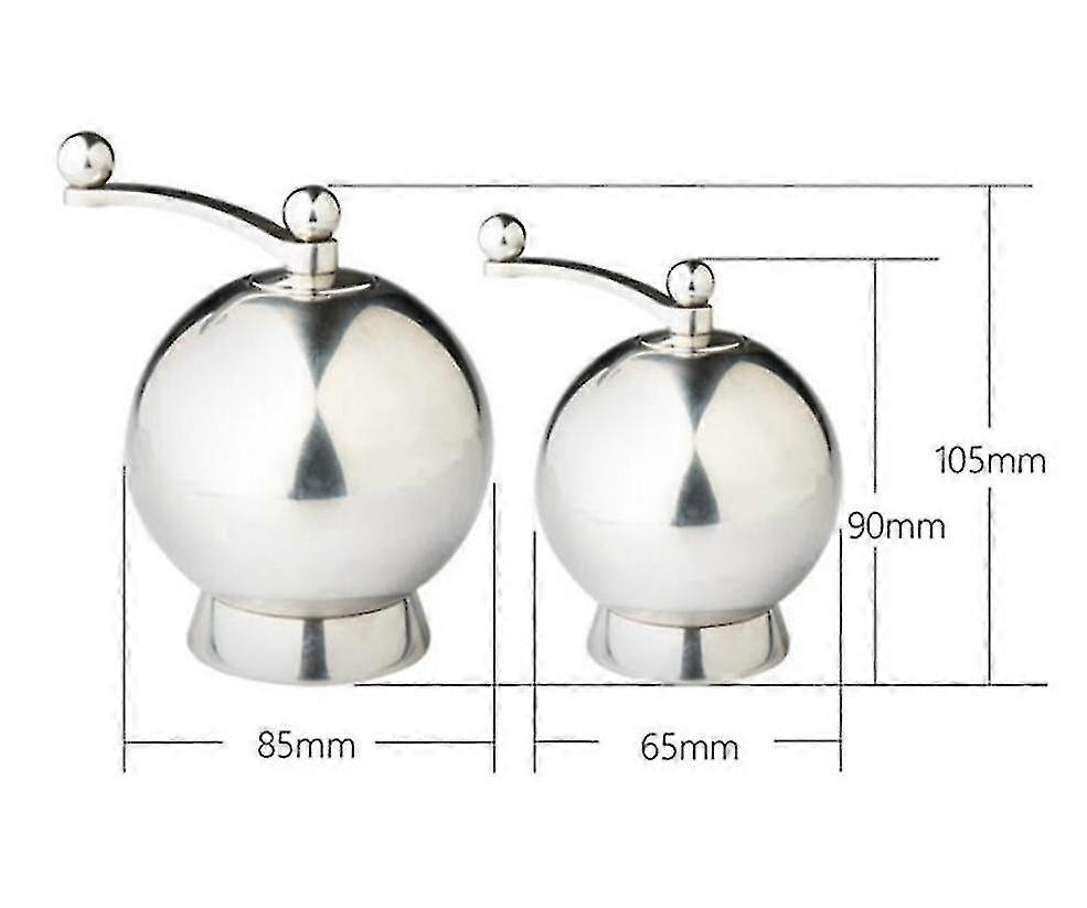 Pepper Grinder,304 Stainless Steel Pepper Mill Spherical Grinder,salt ...