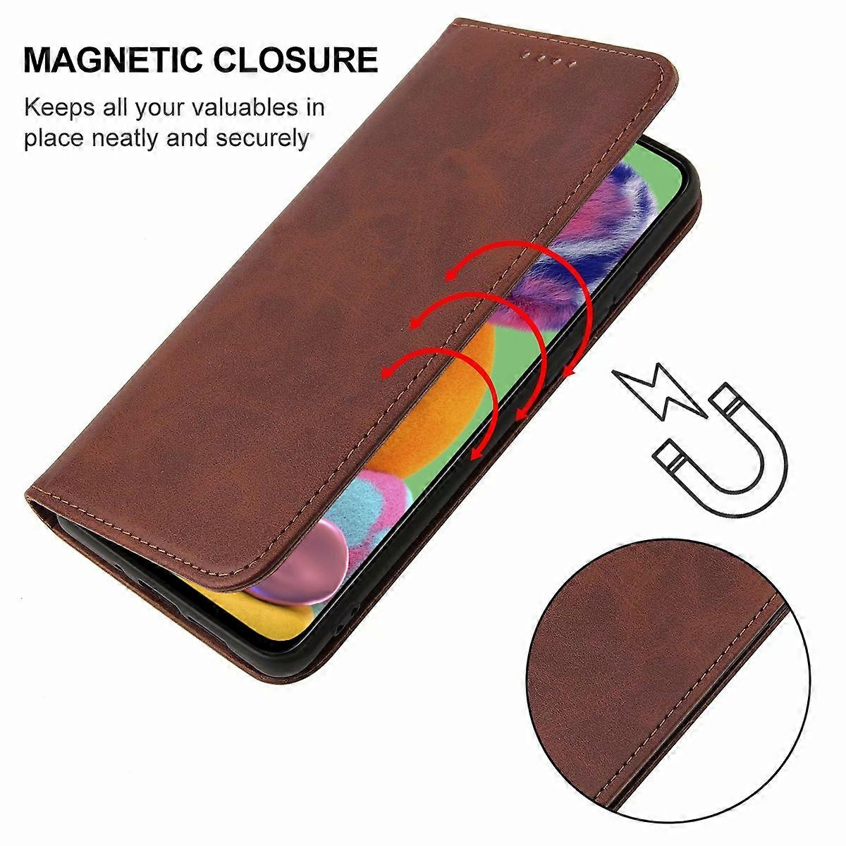 For Samsung Galaxy A90 5G Magnetic Closure Leather Phone Case | Fruugo UK