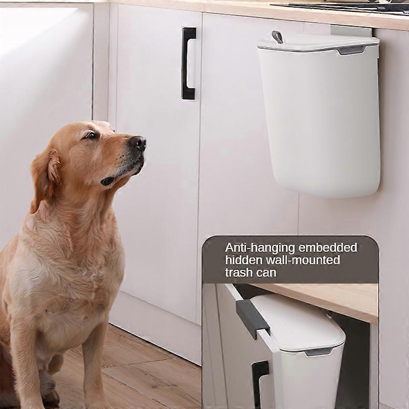 Recycle Bin Waste Basket 7L/9L Wall Mounted Kitchen Trash Can Door ...