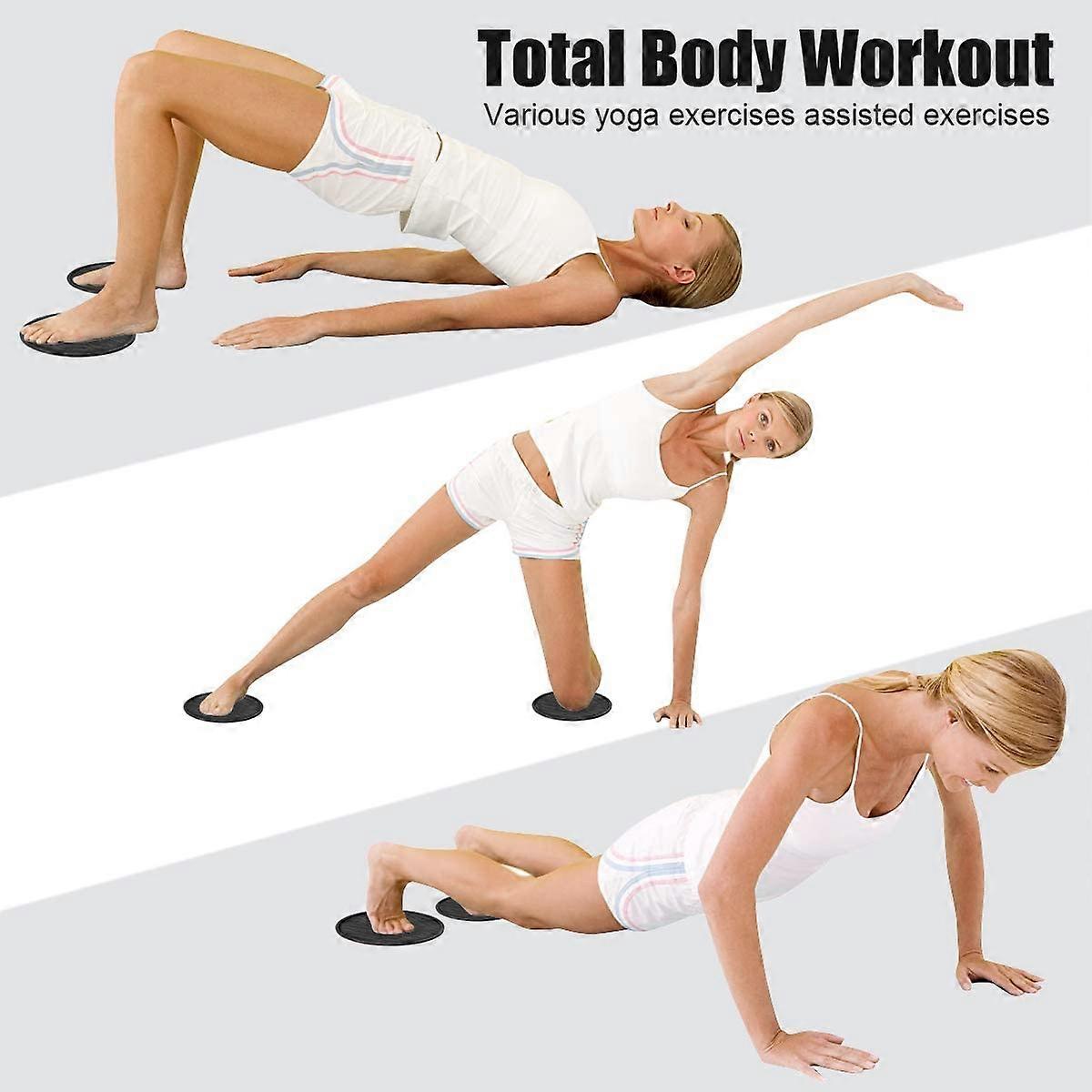 Exercise Sliders for Carpet and Hardwood-Dual Sided Core Sliders for Ab ...