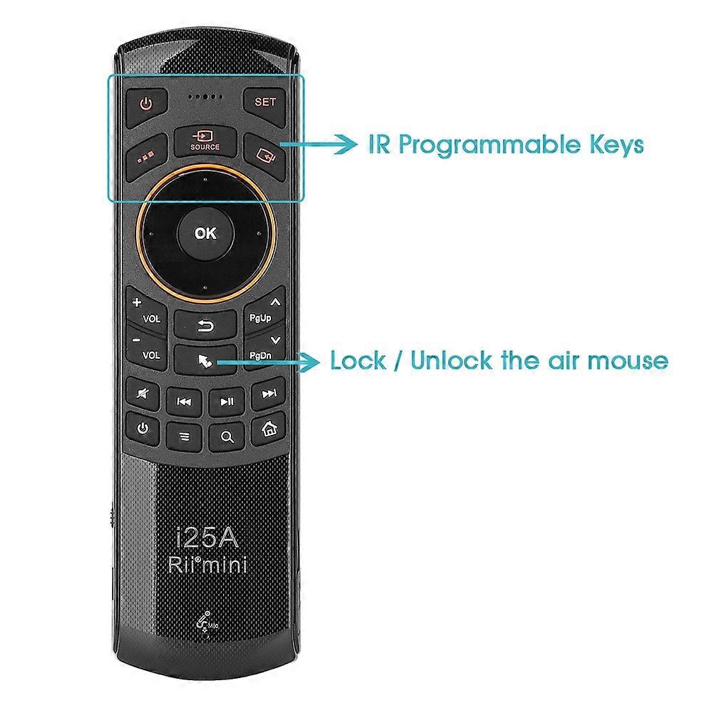 Rii i25A 2.4G Mini Wireless Keyboard Air Remote Mouse Fly Remote ...