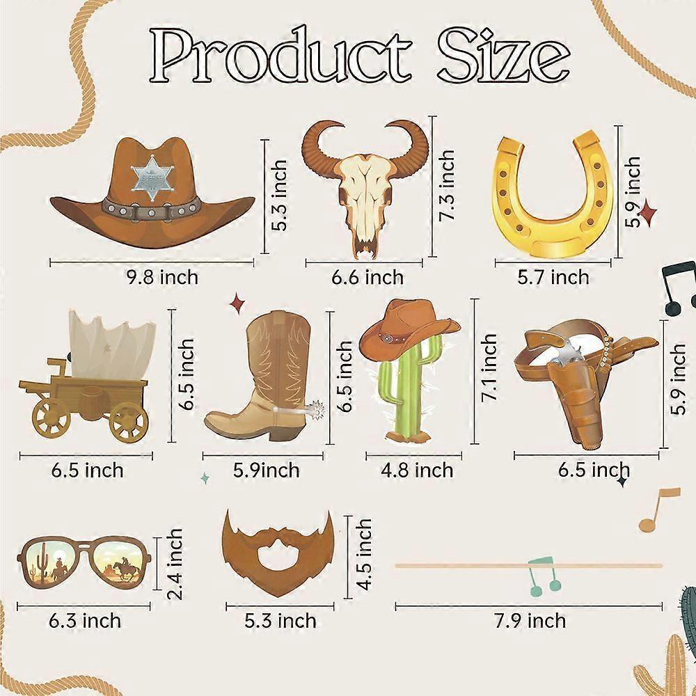 Western Cowboy Photo Booth Props Cowboy Wanted Poster Selfie Frame Kit ...