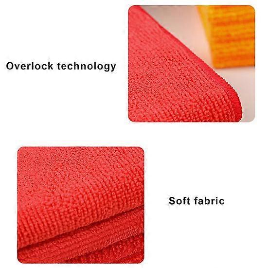 Microfiber Cleaning Cloth 9 Colors Absorbent Lint-free Dishcloth with ...