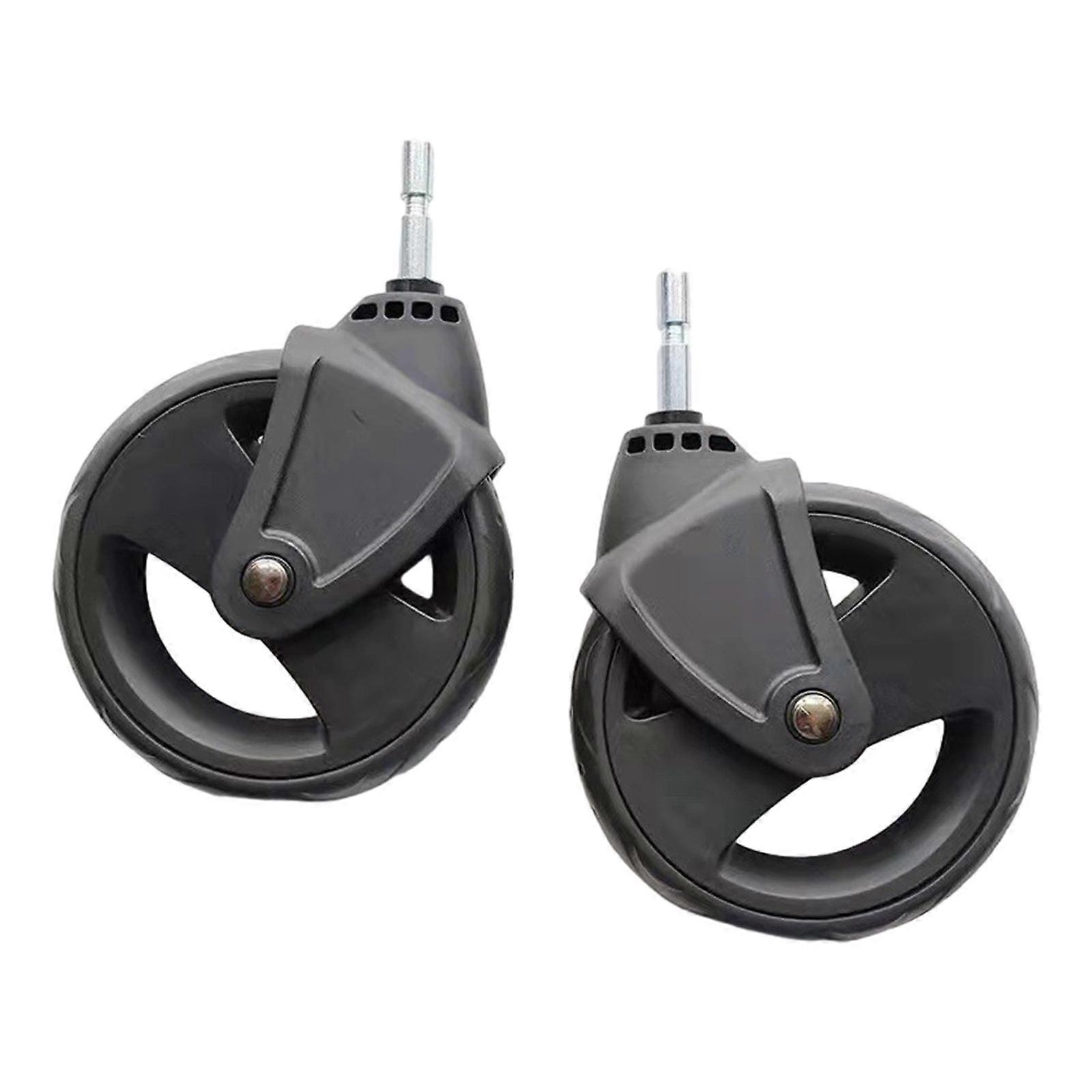 2x Baby Trolley Wheels Accessories Rubber Pushchair Spare Parts for Pet ...
