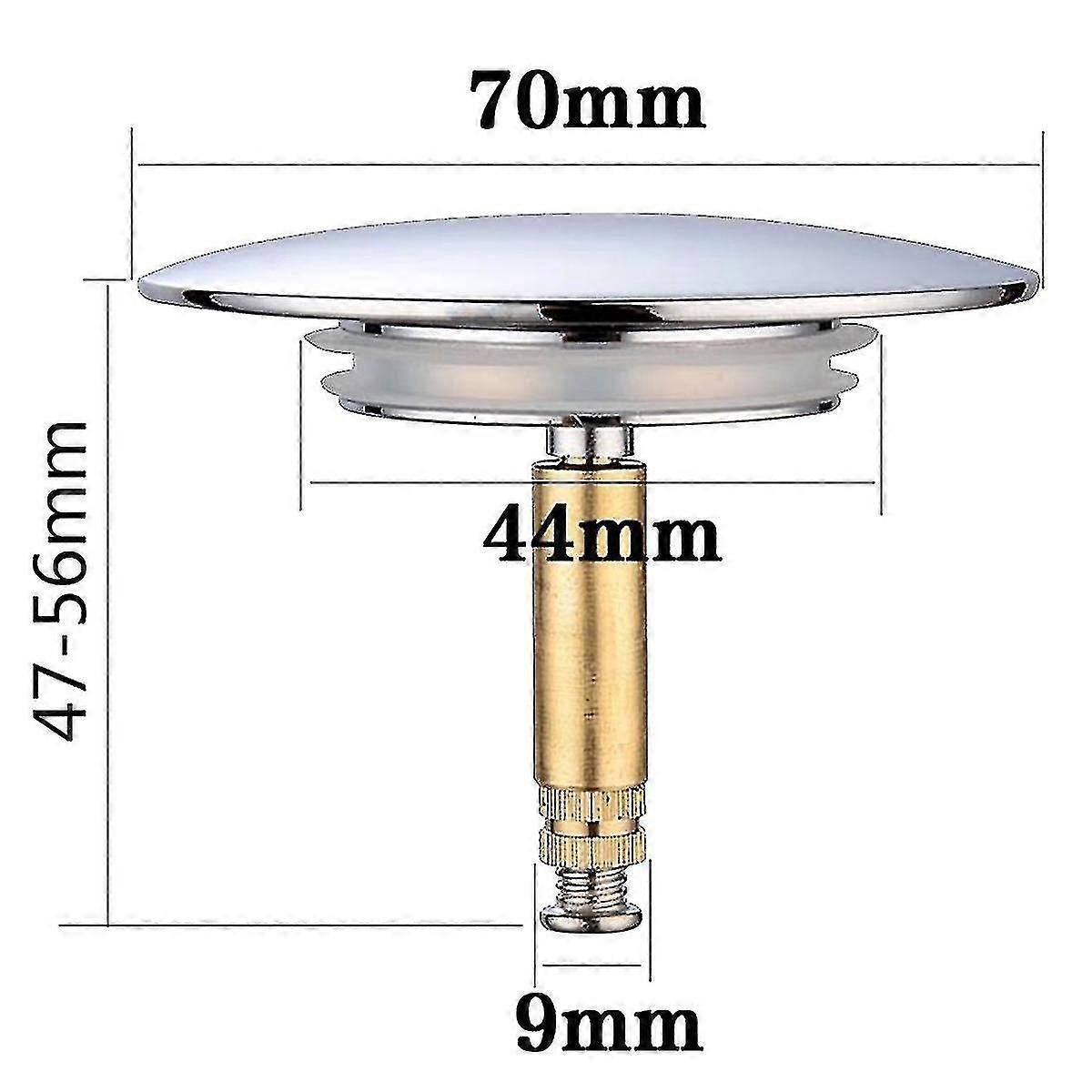 Bath Plug With Universal Fit - Rustproof Bathtub Plug With Double Seal ...