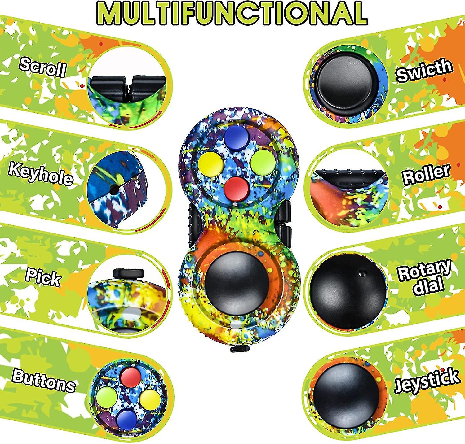 Classic Controller Game Pad Fidget Focus Toy With 8 Fidget Functions ...