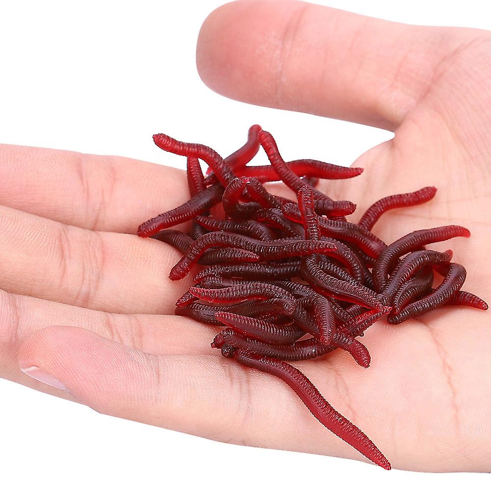4cm Soft Fishing Lures Artificial Insects Earthworm Bloodworm Bait Sea ...