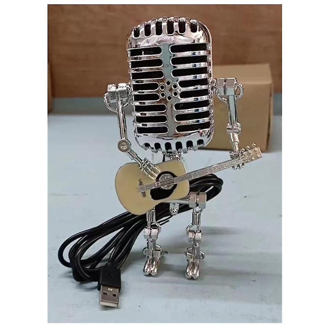 Microphone Lamp - Lamp Head Vintage Metal Microphone Robot Desk Lamp ...