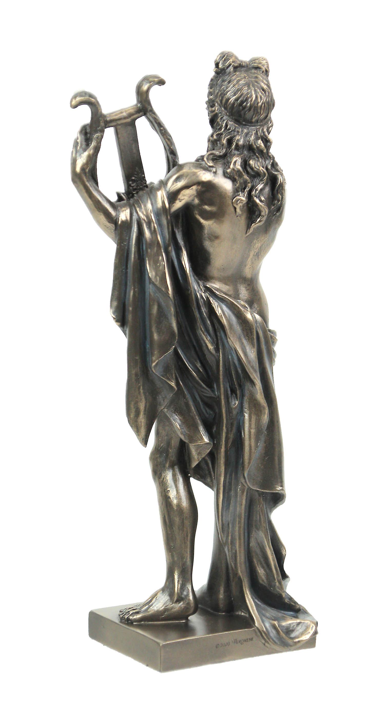 Classic Ancient Greek God Apollo Holding His Lyre Bronze Finished ...