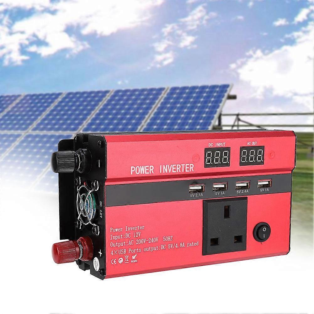 UK 220V 600W USB LED Portable Inverter Solar Power Inverter for Home ...