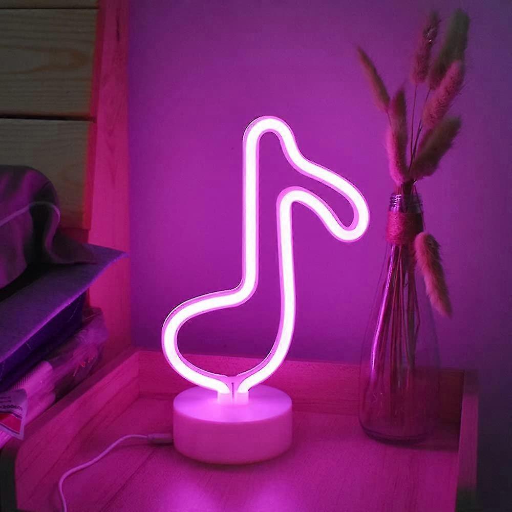 Music Note Neon Lights Led Musical Notation Shaped Night Lamps ...