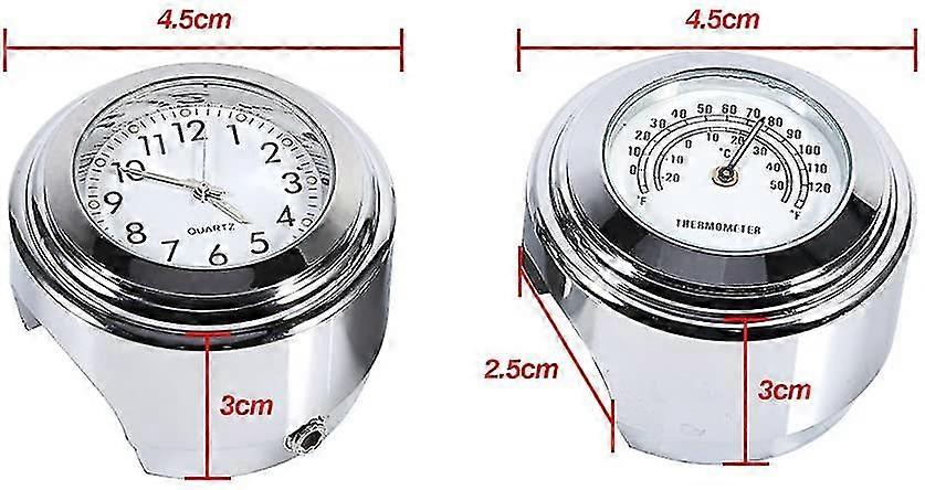 Motorcycle Handlebar Watch, 7/8 "waterproof Motorcycle Handlebar Mount ...