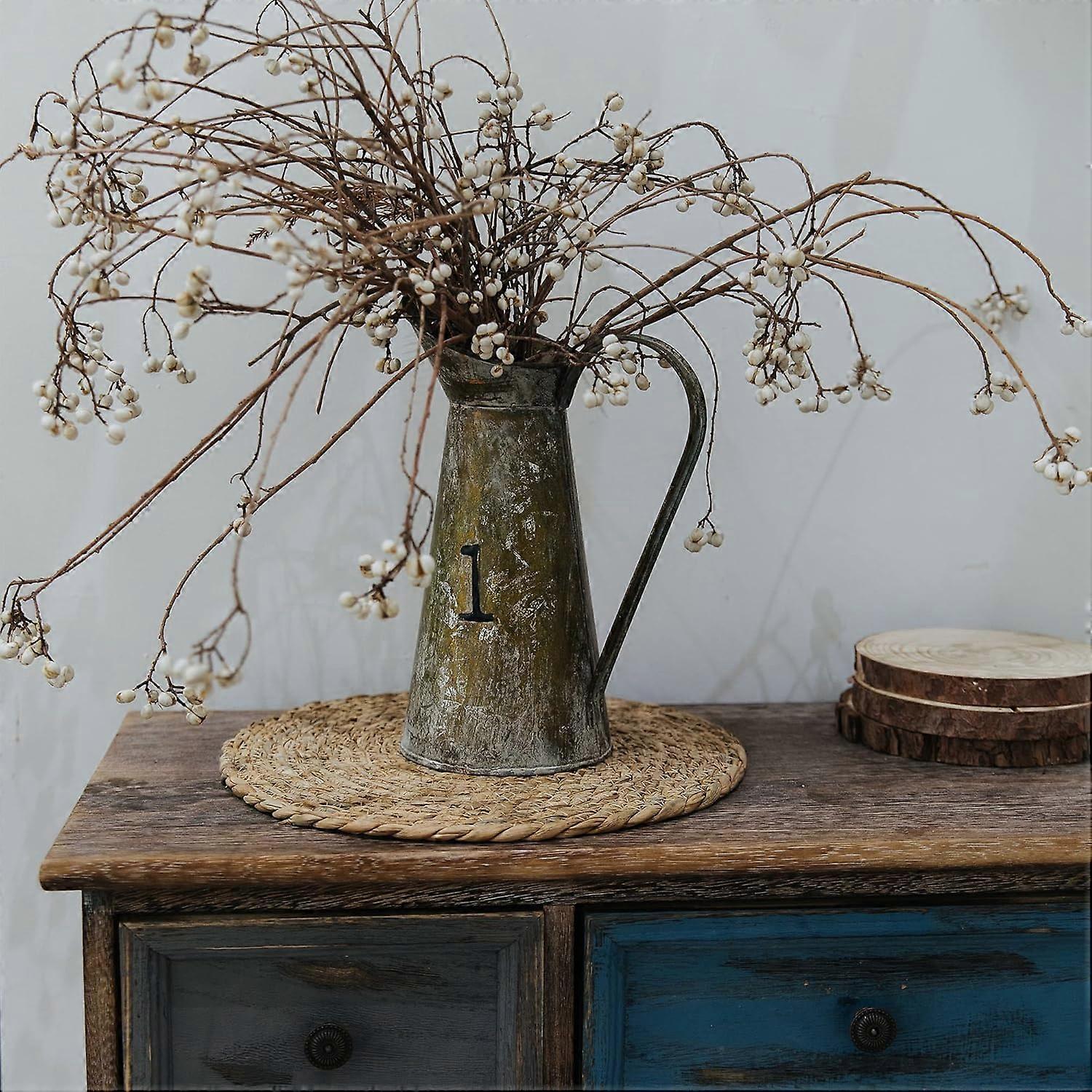 Set of 4 Woven Placemats ,Round Rattan Placemats,Natural Hand-Woven ...