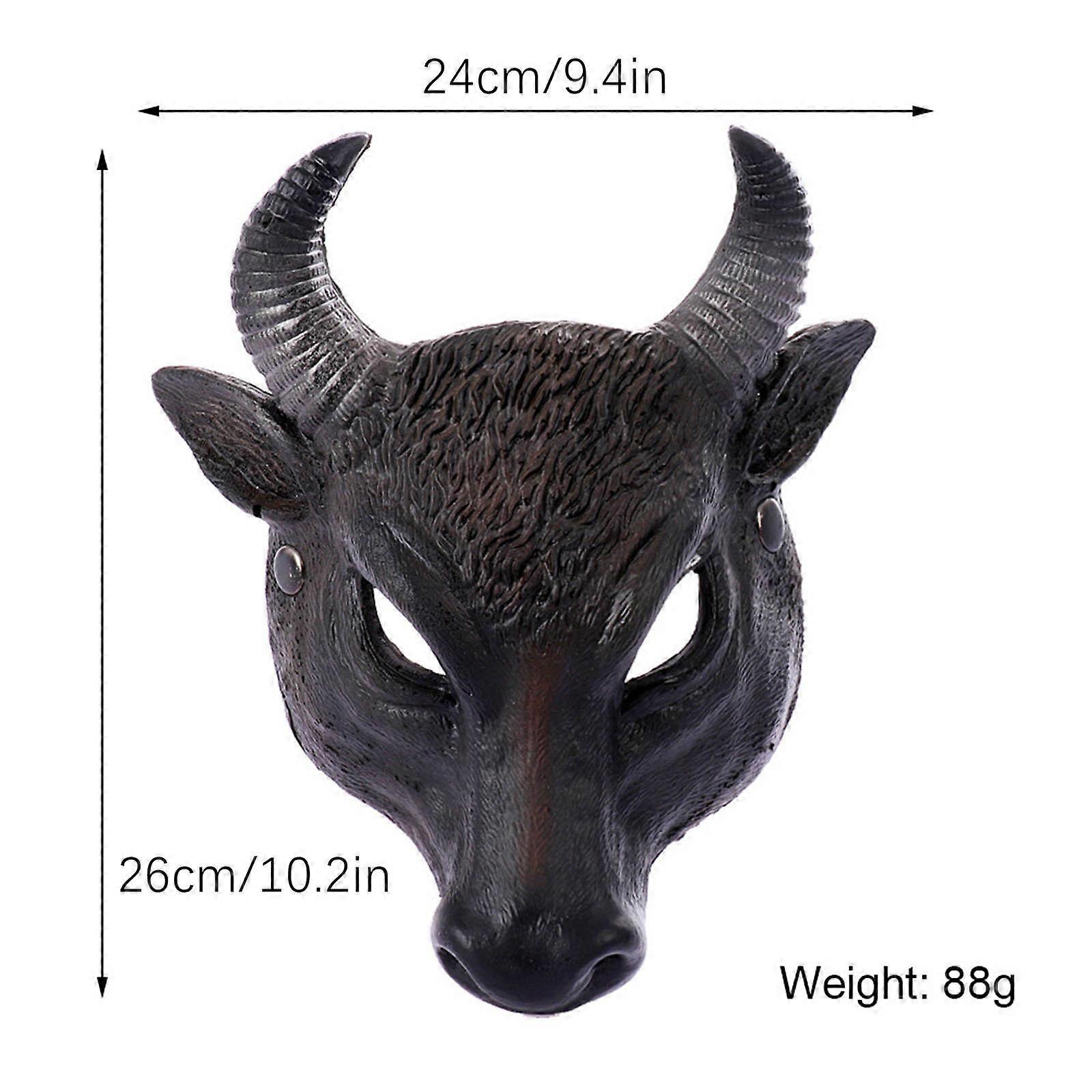 Mardi Gras Mask Easter Carnival Party Half Face Foam 3D Realistic Bull ...