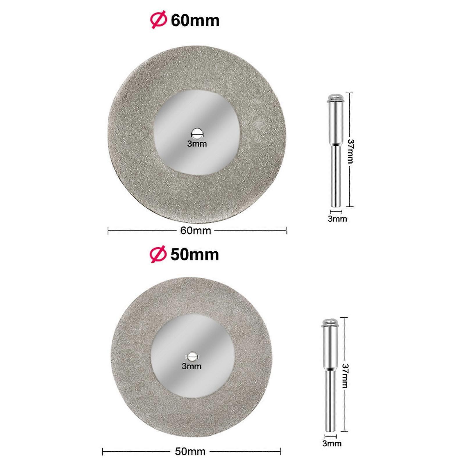 50/60mm Diamond Cutting Disc Grinding Wheel Saw Circular 3mm Shank ...