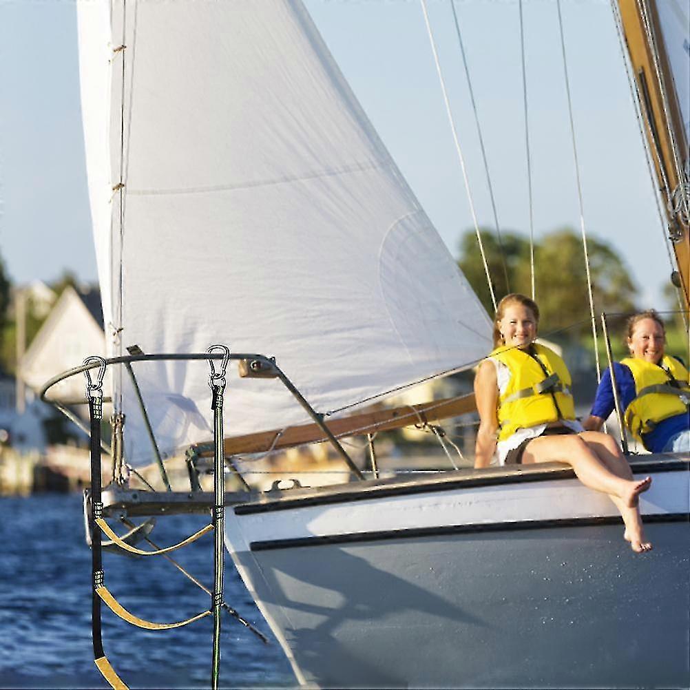 3 Step Boat Rope Ladder Nylon Webbing Boarding Ladder Portable Fishing ...