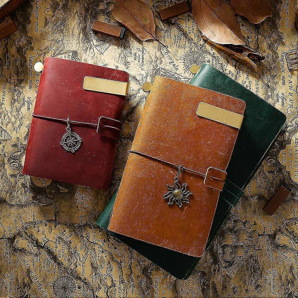 100% Genuine Leather Traveler's Notebook travel Diary Journal Vintage ...