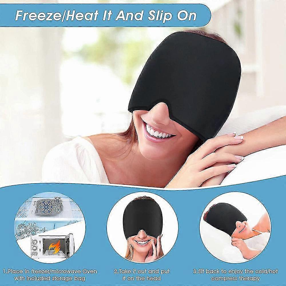 Upgrade Headacheamp; Migraine Relief Ice Hat Adjustable Migraine Ice ...