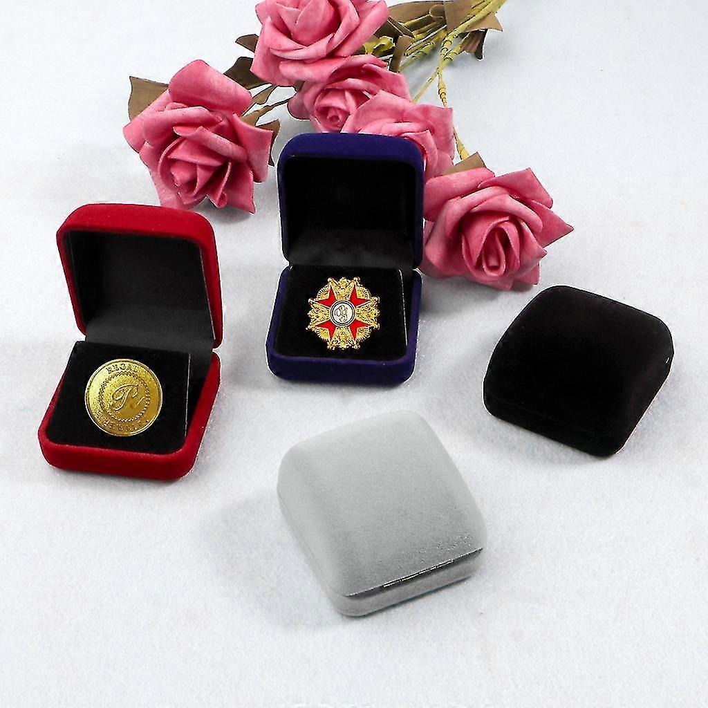 Velvet Coin Display Case Medals Case Jewelry Gift Box Display Case For ...