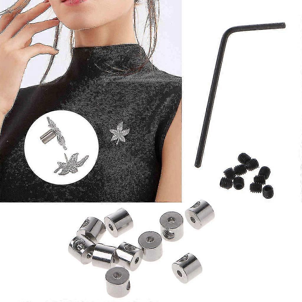 10pcs Pin Keepers Pin Safe Locks Pin Backs Clasp Locking Pin With ...