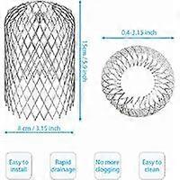 Flexible Aluminum Gutter Filters Diameter 8cm Grid Wire Mesh Stop Leaf ...