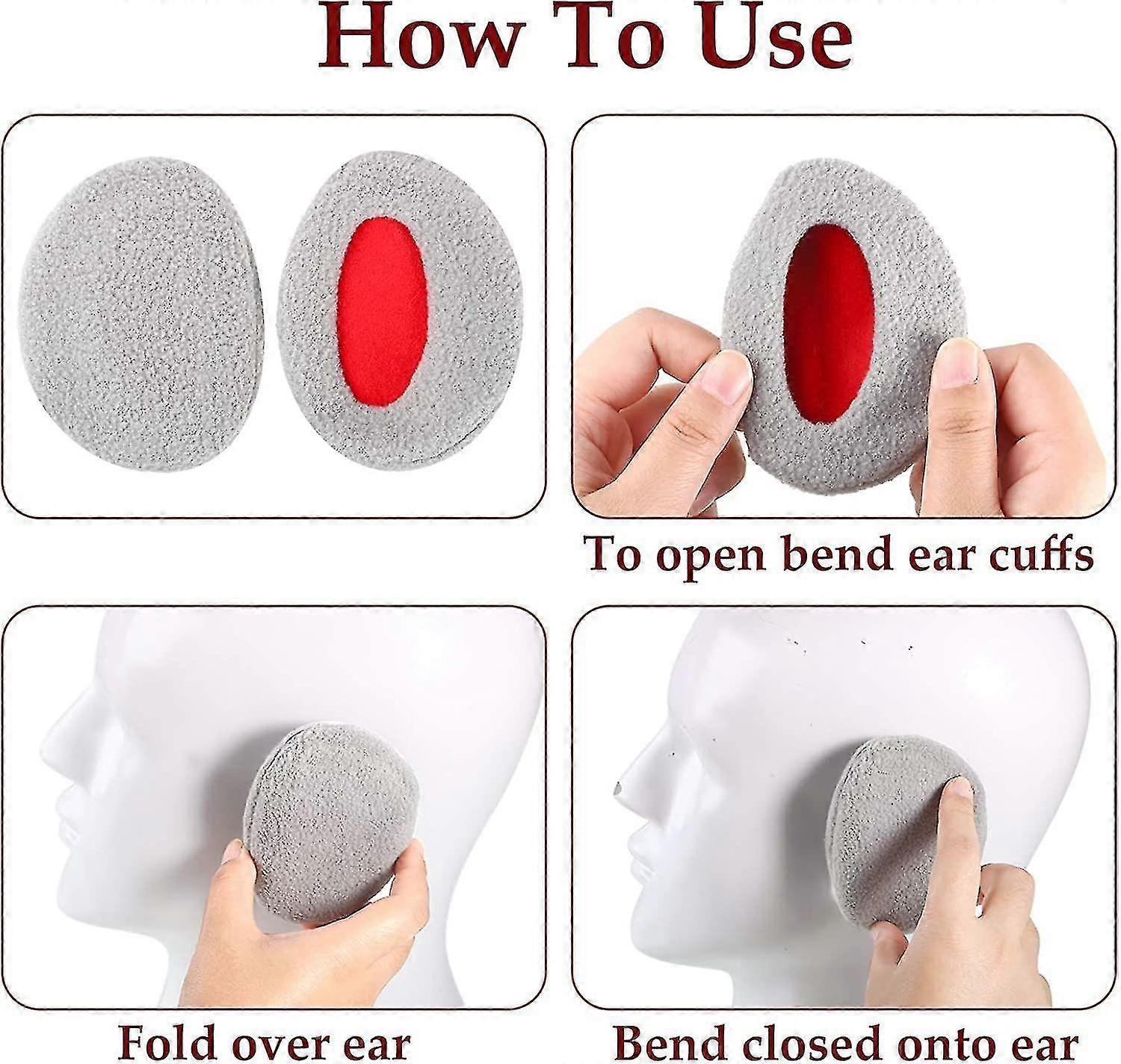 6 Pairs Earmuffs Bandless Fleece Ear Warmers Winter Ear Covers Unisex ...