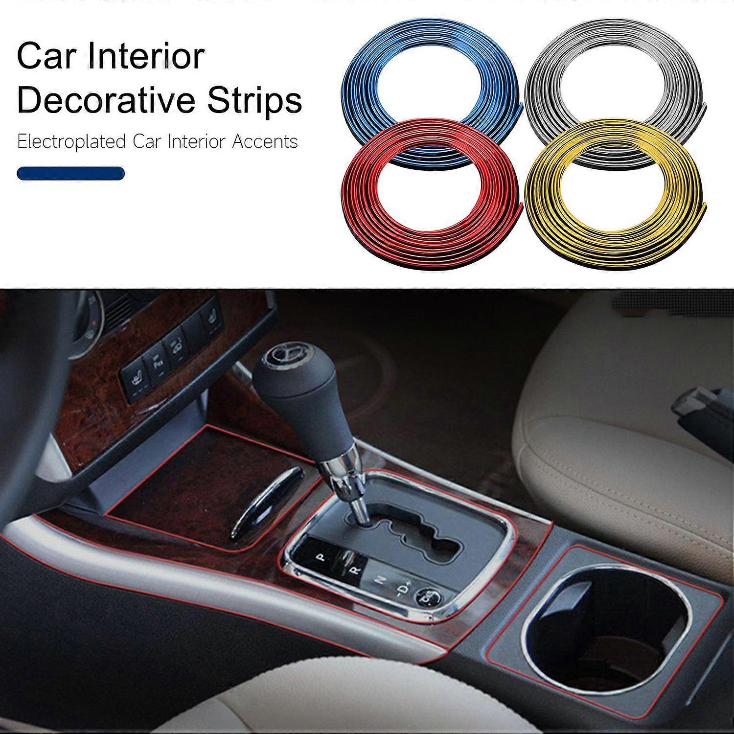 5M Car Interior Decorative Strips Electroplated Car Trim Strip Kit DIY ...