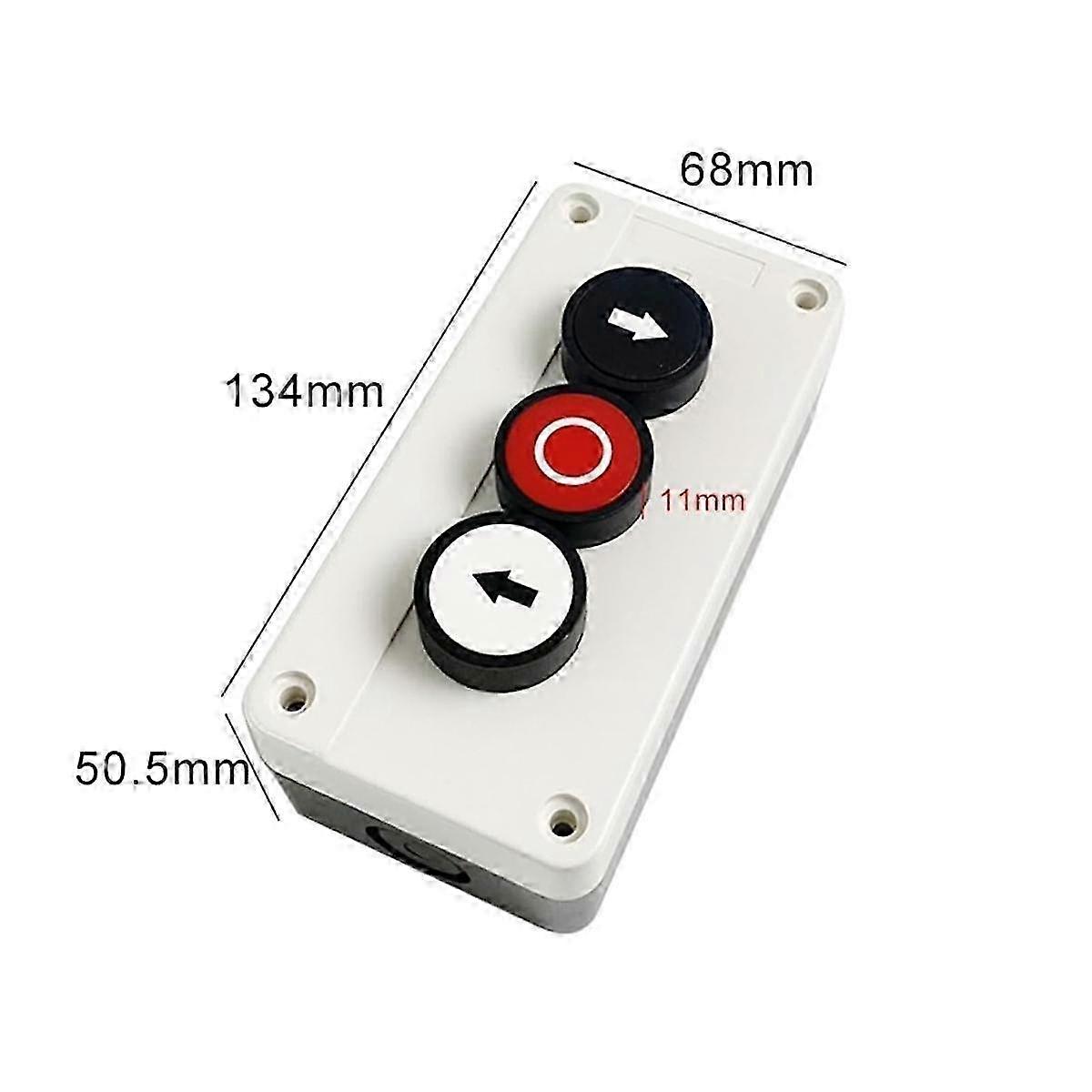 Waterproof Three Hole Push Button Switch Box 2no 1nc, Left-right Stop ...