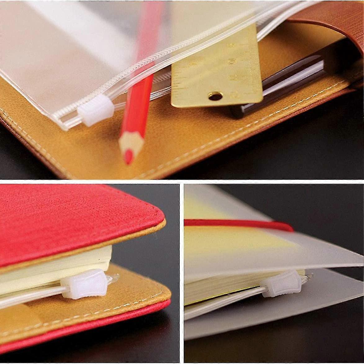 12 Pcs A5 Binder Pockets Binder Zipper Folders For 6-ring Notebook ...