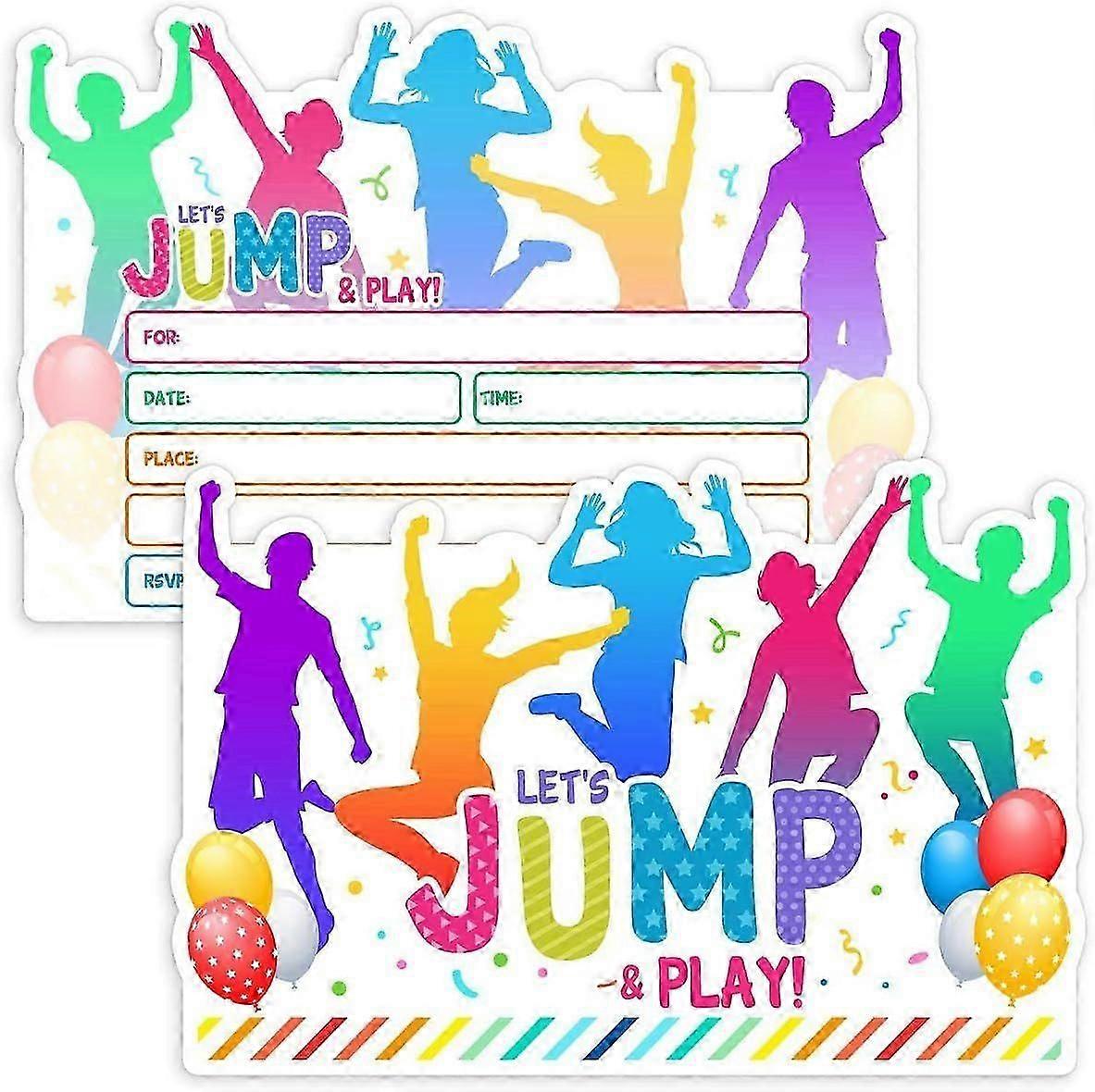 Jumping Theme Birthday Party Invitations, Jump Party Invite Cards ...