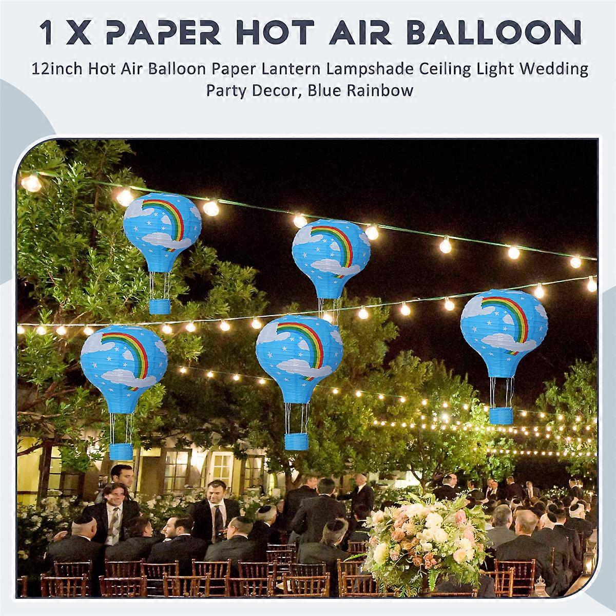 12inch Hot Air Balloon Paper Lantern Lampshade Ceiling Light Wedding ...