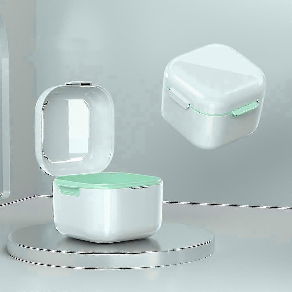 Denture Storage Box With Strainer False Teeth Storage Cleaning ...